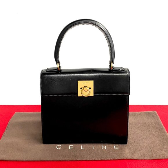 Celine | Bags | Celine Ring Hardware Calf Leather Handbag Tote Bag ...